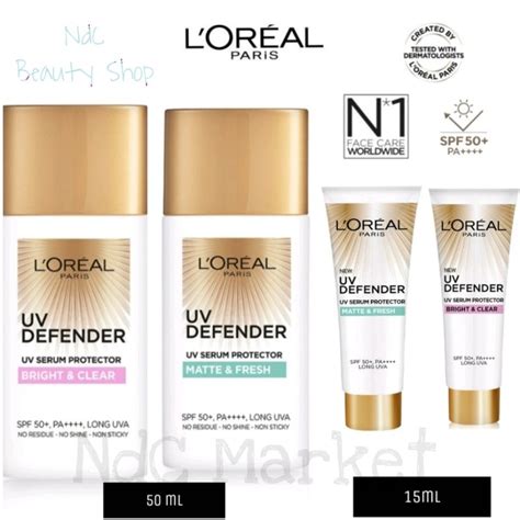 Jual Loreal Paris Uv Defender Sunscreen Matte And Fresh Uv Serum Sun