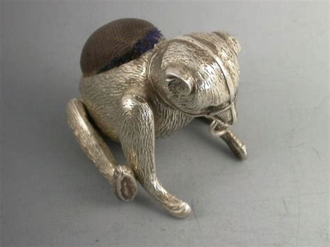 Edwardian Articulated Bear Pin Cushion By H Pitter And Co Birmingham