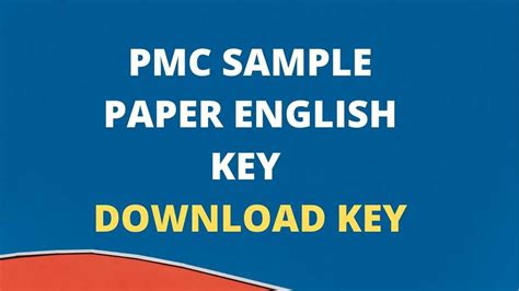 PMC Sample Paper English Key Wisegot