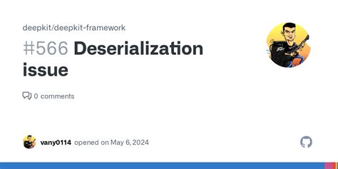 Deserialization Issue · Issue 566 · Deepkitdeepkit Framework · Github