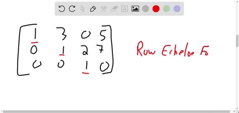 solved determine whether each matrix is in row echelon form reduced