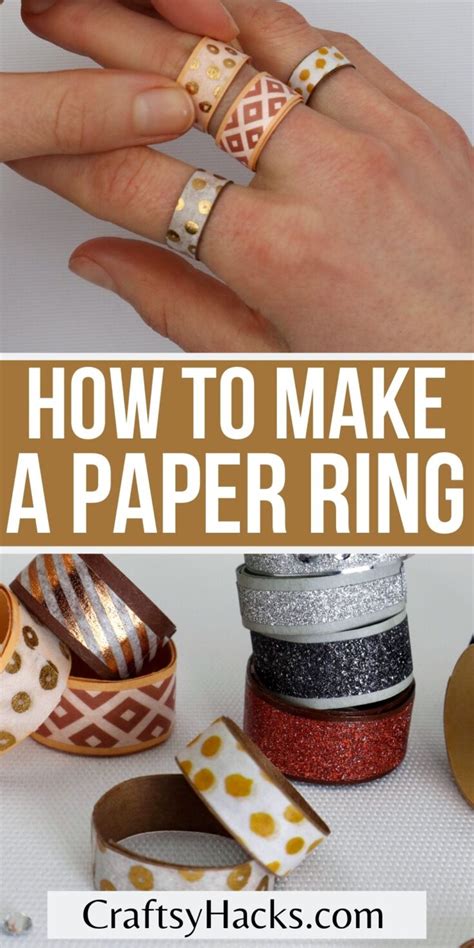 How To Make A Paper Ring Step By Step Tutorial Craftsy Hacks
