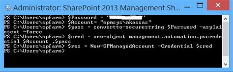 Sharepoint 2019 Register Managed Account Using Powershell