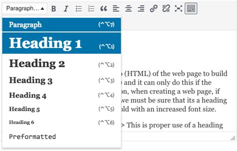 Accessibility Headings Information Technology