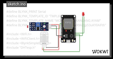 Monitoring Kandang 2 Ayam Wokwi Esp32 Stm32 Arduino Simulator