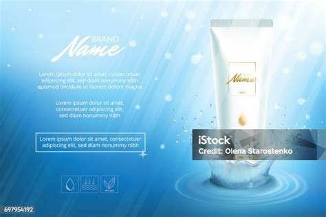 광고 카탈로그 잡지에 대 한 미용 제품에 대 한 포스터 화장품 패키지의 벡터 디자인입니다 보습 크림 젤 비타민 바디 로션 고립 된 개체와 벡터 일러스트 레이 션 0명에 대한