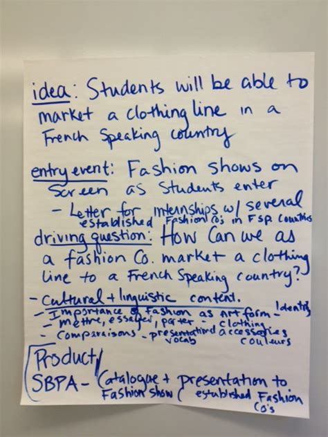 ideas and examples world language project based learning