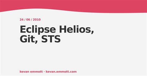 Eclipse Helios Git STS