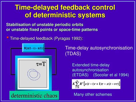 Ppt Time Delayed Feedback Control Of Complex Nonlinear Systems Powerpoint Presentation Id