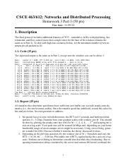 Hw 3 3 Pdf CSCE 463 612 Networks And Distributed Processing Homework