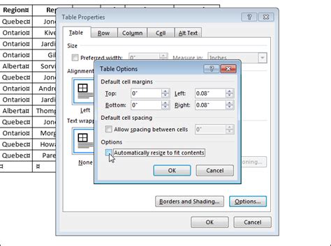 How To Freeze The Size Of The Cells In A Table In Word