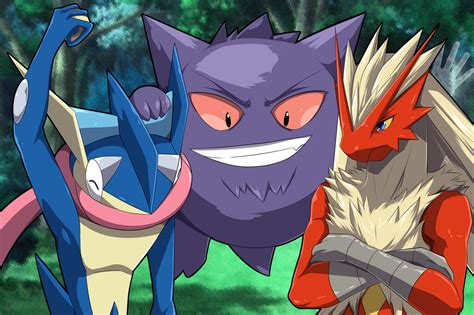 Commission Greninja Gengar And Blaziken By Mgx0 On Deviantart