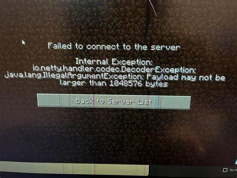 Payload May Not Be Larger Than Bytes Rexaroton