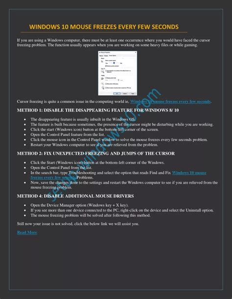 PPT Solved Windows Mouse Freezes Every Few Seconds PowerPoint