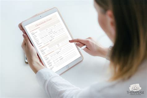 Client Intake Form Digital Template Therapy Signup Form Therapy