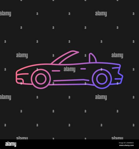 Convertible Car Gradient Vector Icon For Dark Theme Stock Vector Image