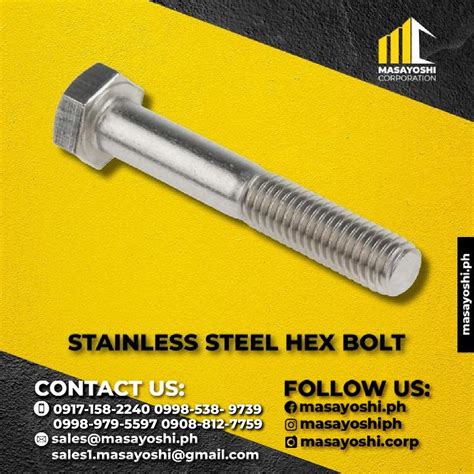 Stainless Steel Hex Bolt Hexagonal Bolt Hex Bolt Bolt Steel Hex On Carousell
