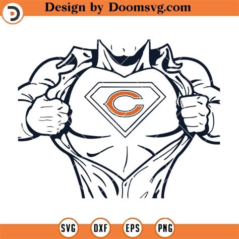 Superhero Chicago Bears SVG Chicago Bears SVG NFL Football Logo Team
