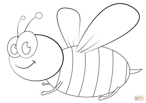 Karrikatur Biene Super Coloring Bee Coloring Pages Cartoon Coloring