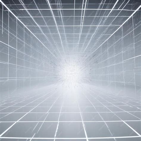 A 3d Grid Room Design Creating A Captivating Spatial Illusion With Dynamic Depth And Perspective