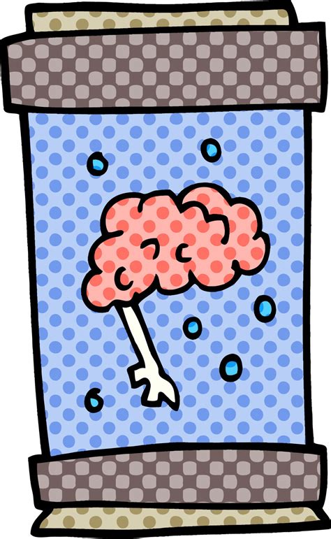 Cartoon Doodle Brain In Jar 12136737 Vector Art At Vecteezy