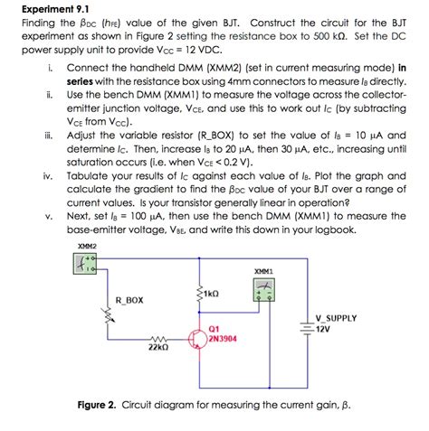Solved Experiment 91 Finding The Bpc Hfe Value Of The Given Bjt