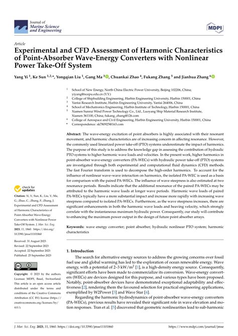 PDF Experimental And CFD Assessment Of Harmonic Characteristics Of
