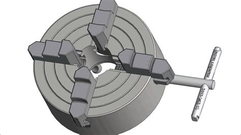 Wedge Screw Mechanism Of A Lathe Chuck Youtube Solidworks Lathe