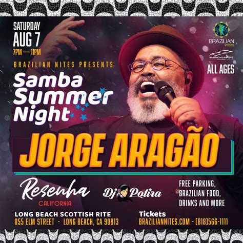 A Samba Summer Night with Maestro Jorge Aragão in Long Beach World Music Central