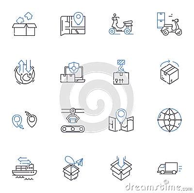Quality Control Line Icons Collection Inspection Standards Accuracy