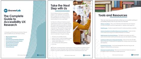 Answerlabs Complete Guide To Accessibility Research