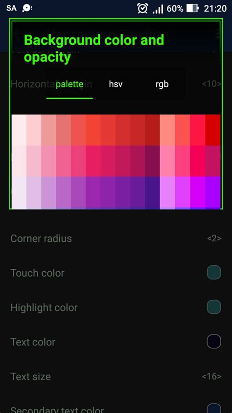 App List Background Color And Opacity Config Dialog Not Opening Fully · Issue 345 · Tbog