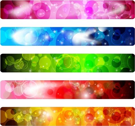 Set Of Colorful Abstract Banner Vectors Images Graphic Art Designs In