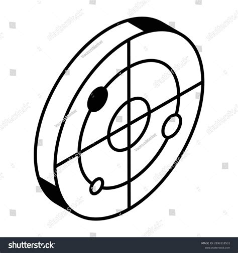 Radar Detection System Isometric Outline Icon Stock Vector Royalty
