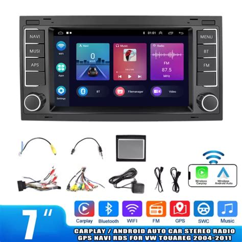 7 CARPLAY ANDROID AUTO Autoradio Radio GPS Navi RDS für VW Touareg