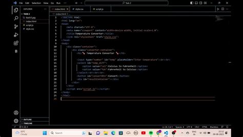Shreya Karade On Linkedin Webdevelopment Internship Bharatintern Temperatureconverter Html