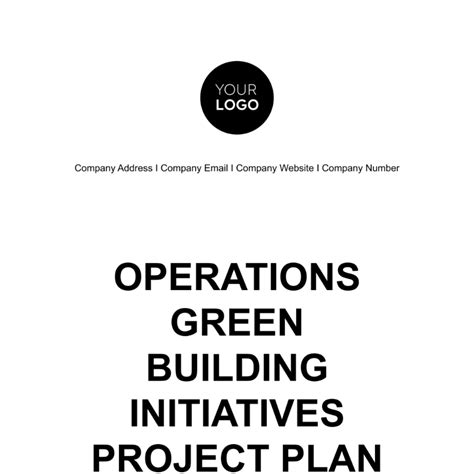 Operations Green Building Initiatives Project Plan Template Edit Online And Download Example
