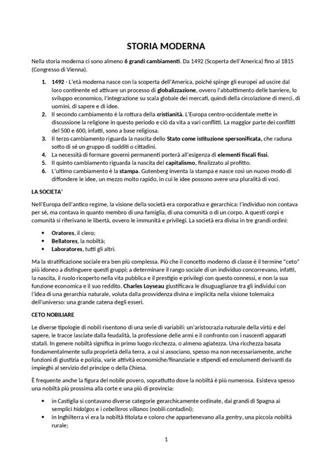 Storia Moderna Carlo Capra Docsity