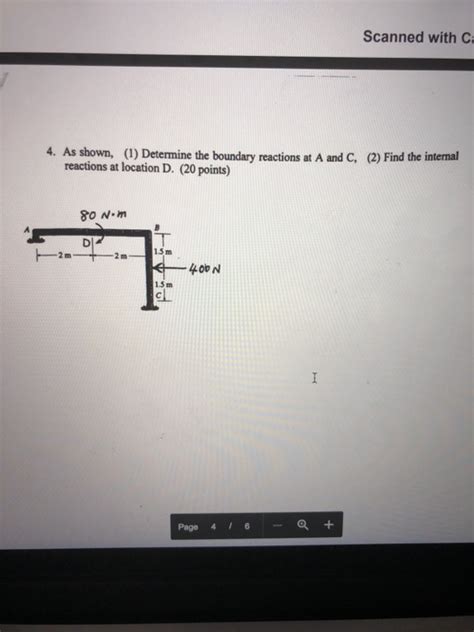 Solved Scanned With Ca 4 As Shown 1 Determine The