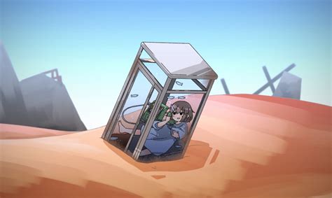 Safebooru 1girl Air Bubble Barefoot Black Eyes Blue Shirt Blue Sky