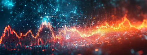 Dynamic Digital Waveforms Illustrate Sound Energy And Data Fluctuations