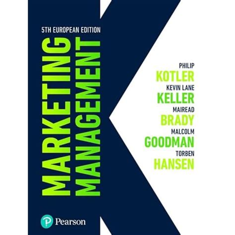 Marketing Management Kotler Philip Keller Kevin Brady Mairead