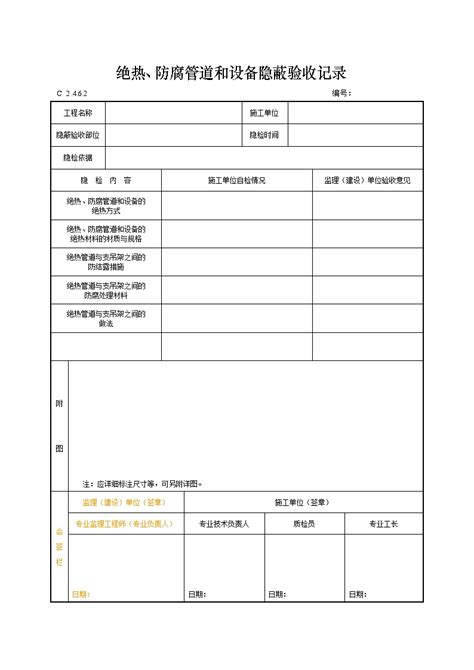 绝热、防腐管道和设备隐蔽验收记录doc工程项目管理资料土木在线