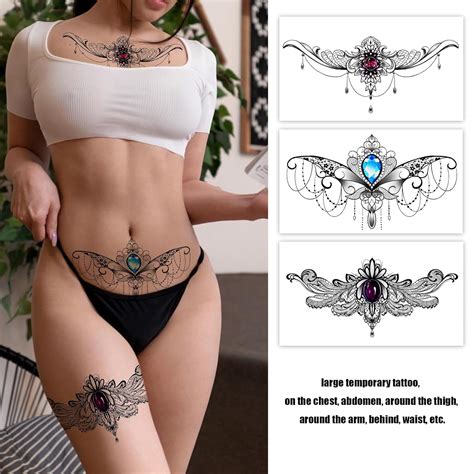 Tatuajes temporales para mujeres sexy tatuajes de encaje tatuajes de mariposa calcomanías de