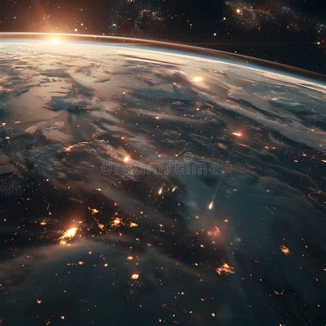 Astronomical Objects Illuminate Earths Atmosphere At Night From Outer
