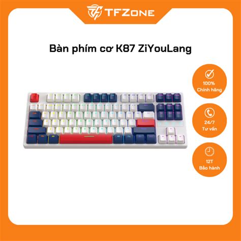Bàn phím cơ K87 Mechanical ZiYouLang kết nối có dây có hotswap thay