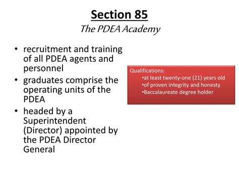 Ppt Section 3 Organization Of The Pdea Powerpoint Presentation Free