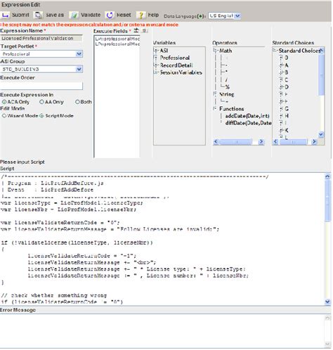 Example Expression Script