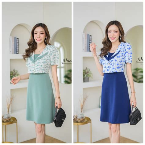 Newชุดทำงาน เดรสทำงาน ชุดทำงานเรียบ เดรสทำงานสวยๆ ชุดคุณครู เดรสคุณครู เดรสสาวออฟฟิต