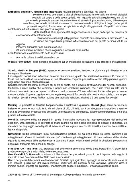 Psicologia Sociale Michela Menegatti 2019 Docsity